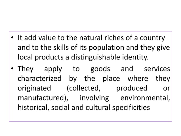 Geographical indication | PPTX | Geography | Science