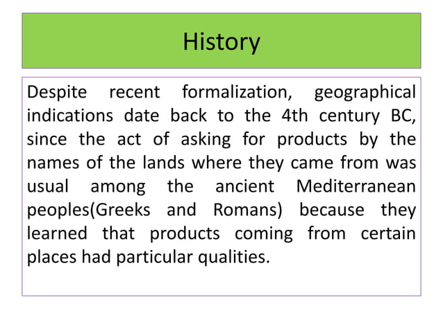 Geographical indication | PPTX | Geography | Science
