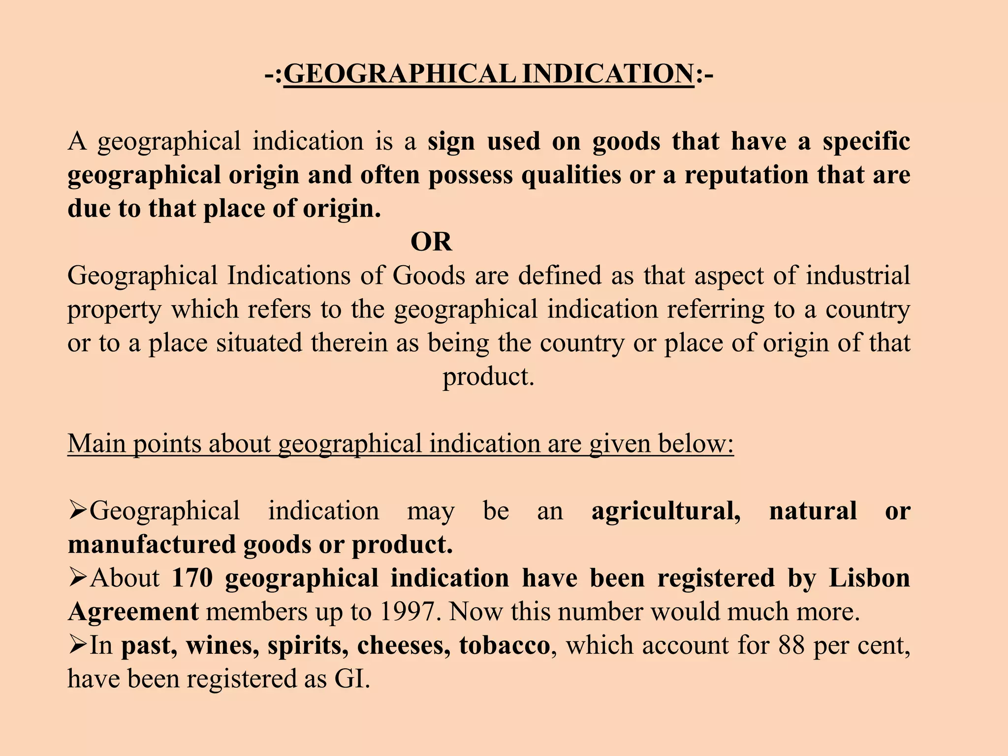 Geographical indication (GI) | PPTX