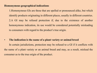 Geographical indication (GI) | PPTX