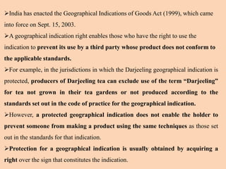 Geographical indication (GI) | PPTX