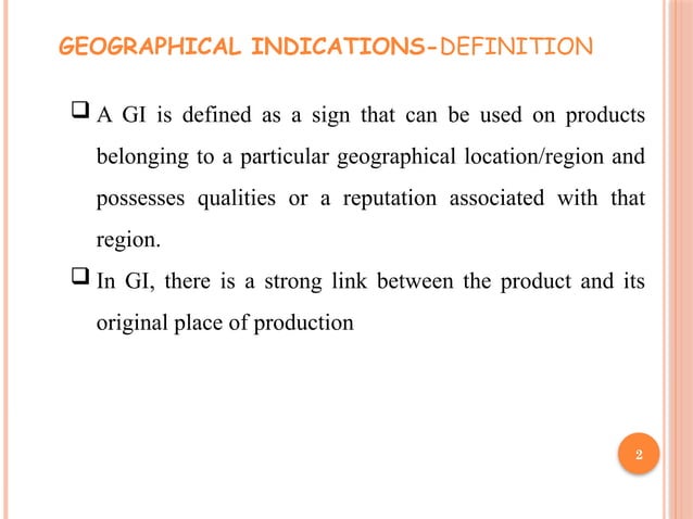 geographical indication for engineering student | PPT
