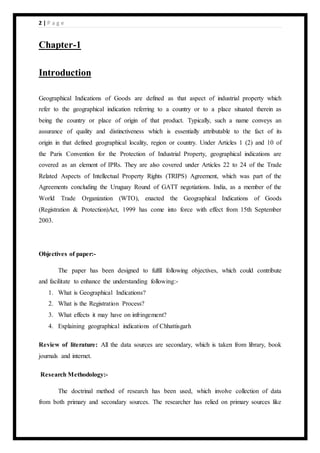 Geographical indications | DOCX | Geography | Science