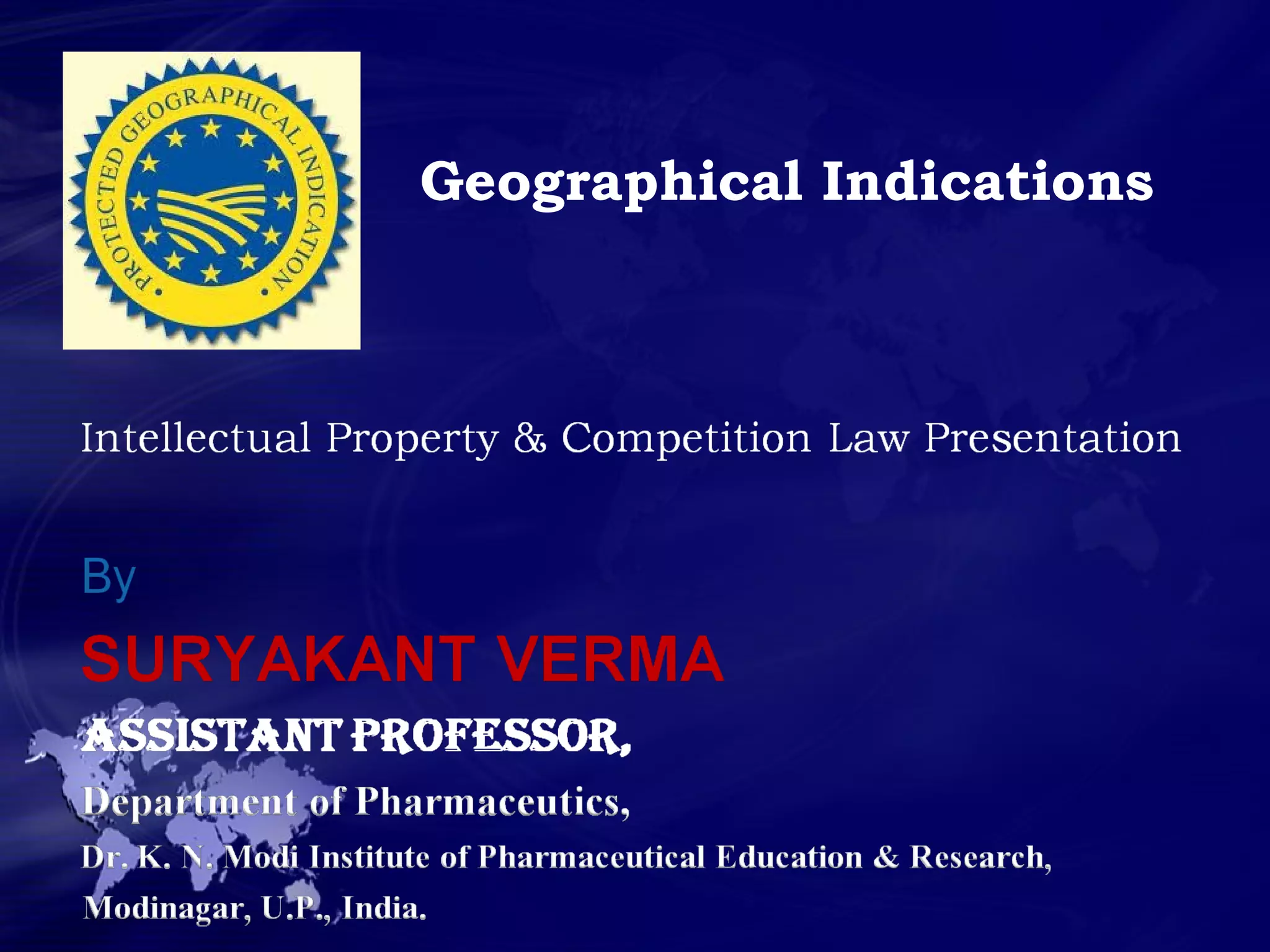Geographical indications | PPT