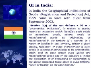 Geographical indications | PPT