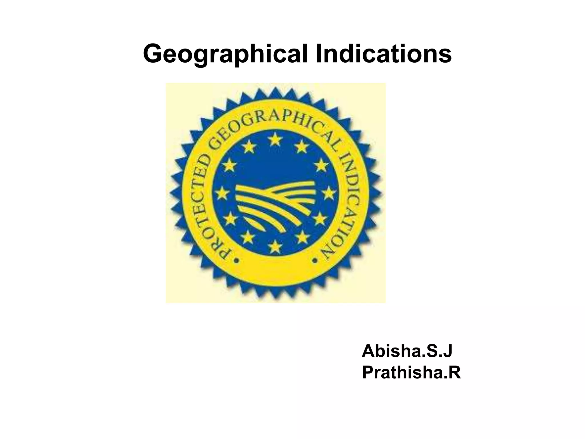 Geographical indications | PPTX
