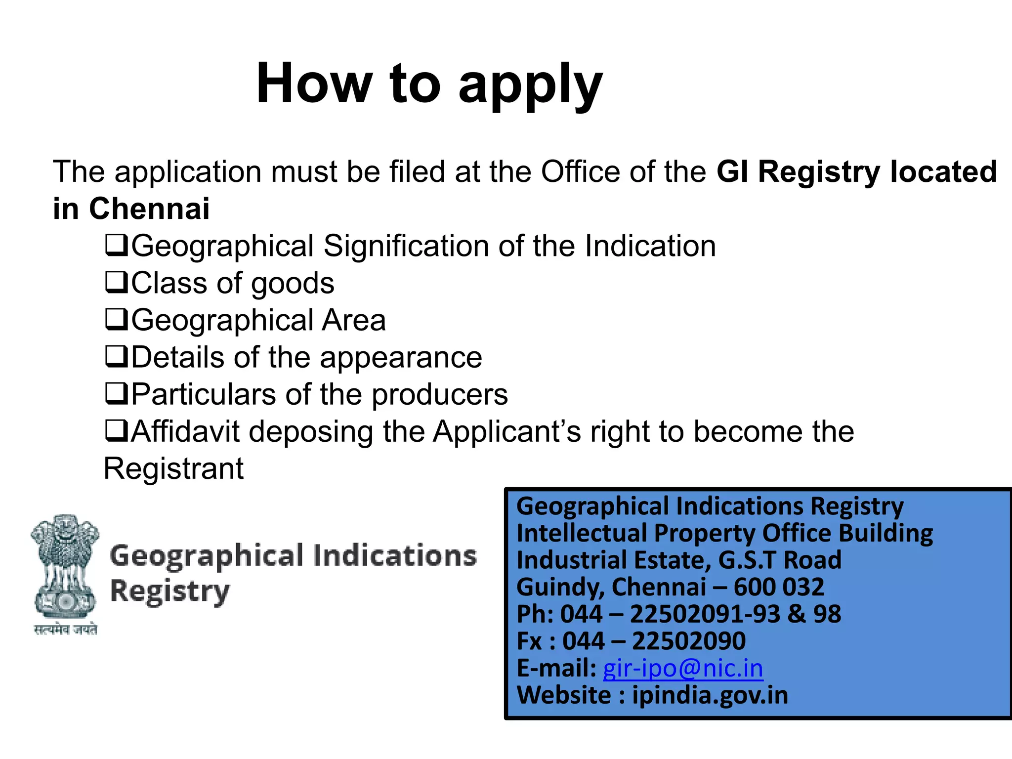 Geographical indications | PPTX