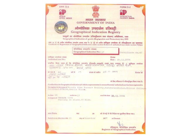 Geographical indications