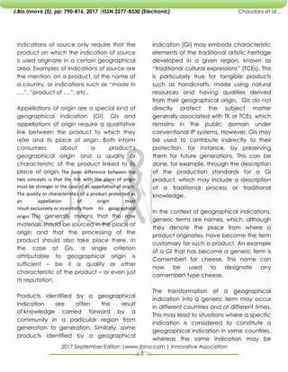 Geographical indications in indian agriculture on the anvil rc ...