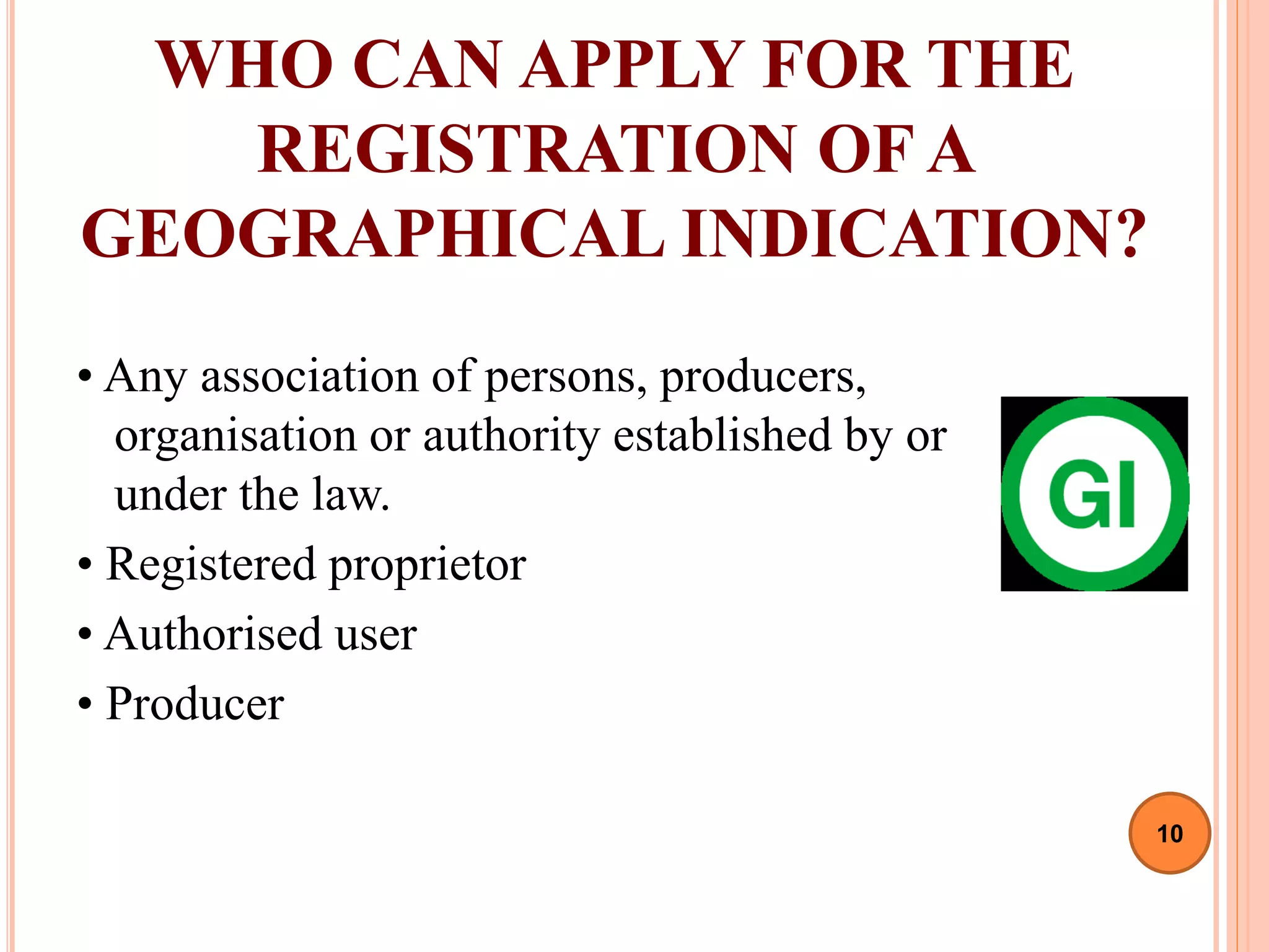 Geographical indications ppt | PPTX