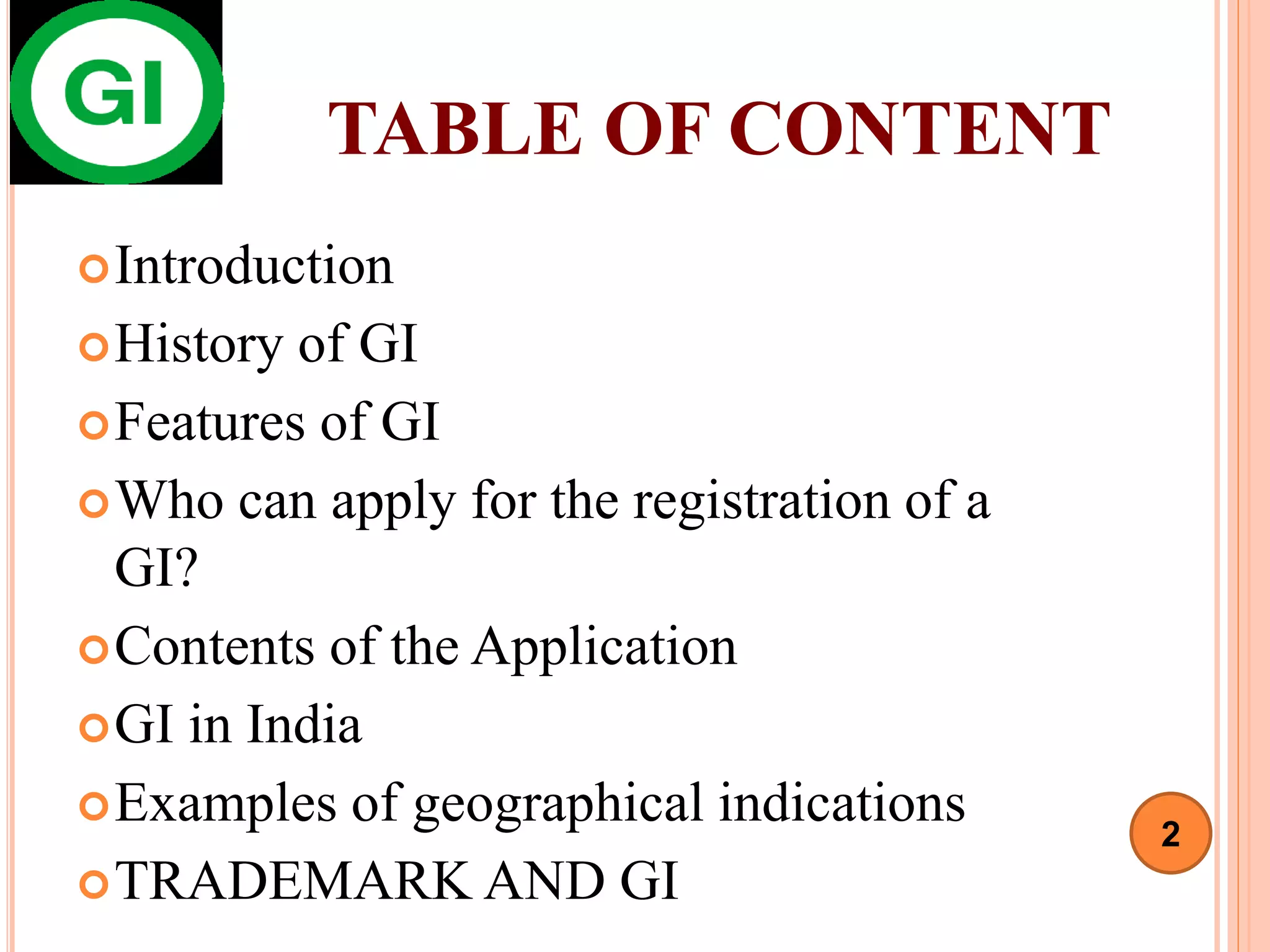 Geographical indications ppt | PPTX