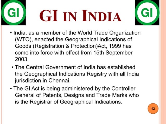 Geographical indications ppt | PPTX