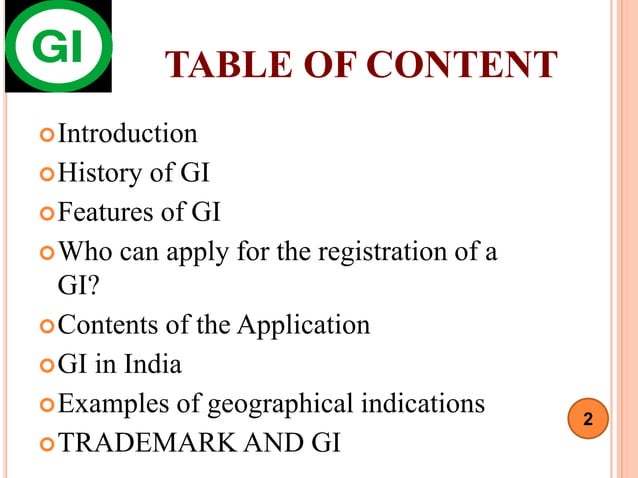 Geographical indications ppt | PPTX