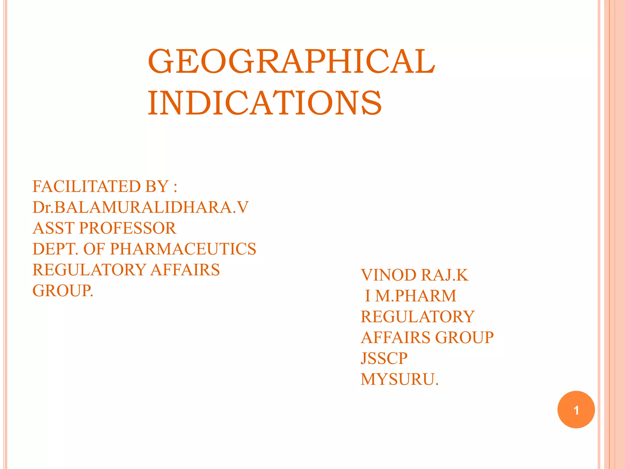 Geographical indication | PPTX