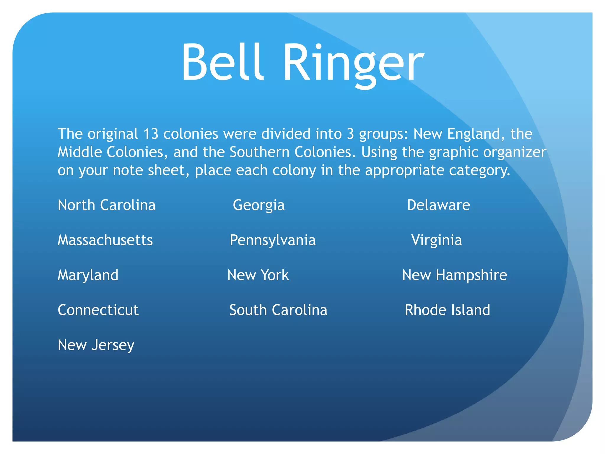 Geographical Influence of the 13 colonies (8.10) | PPTX