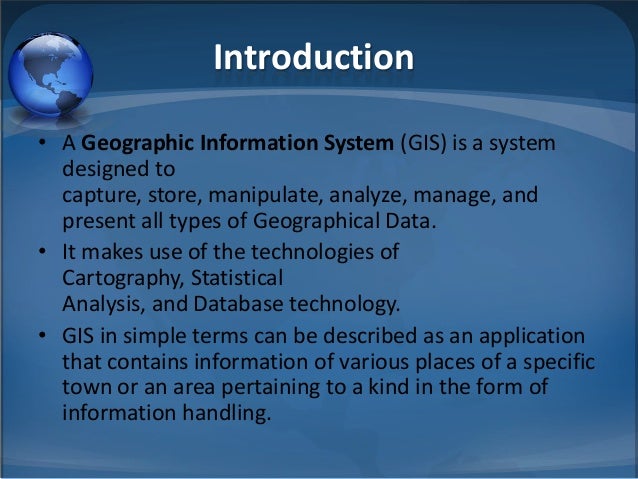 Geographical information system