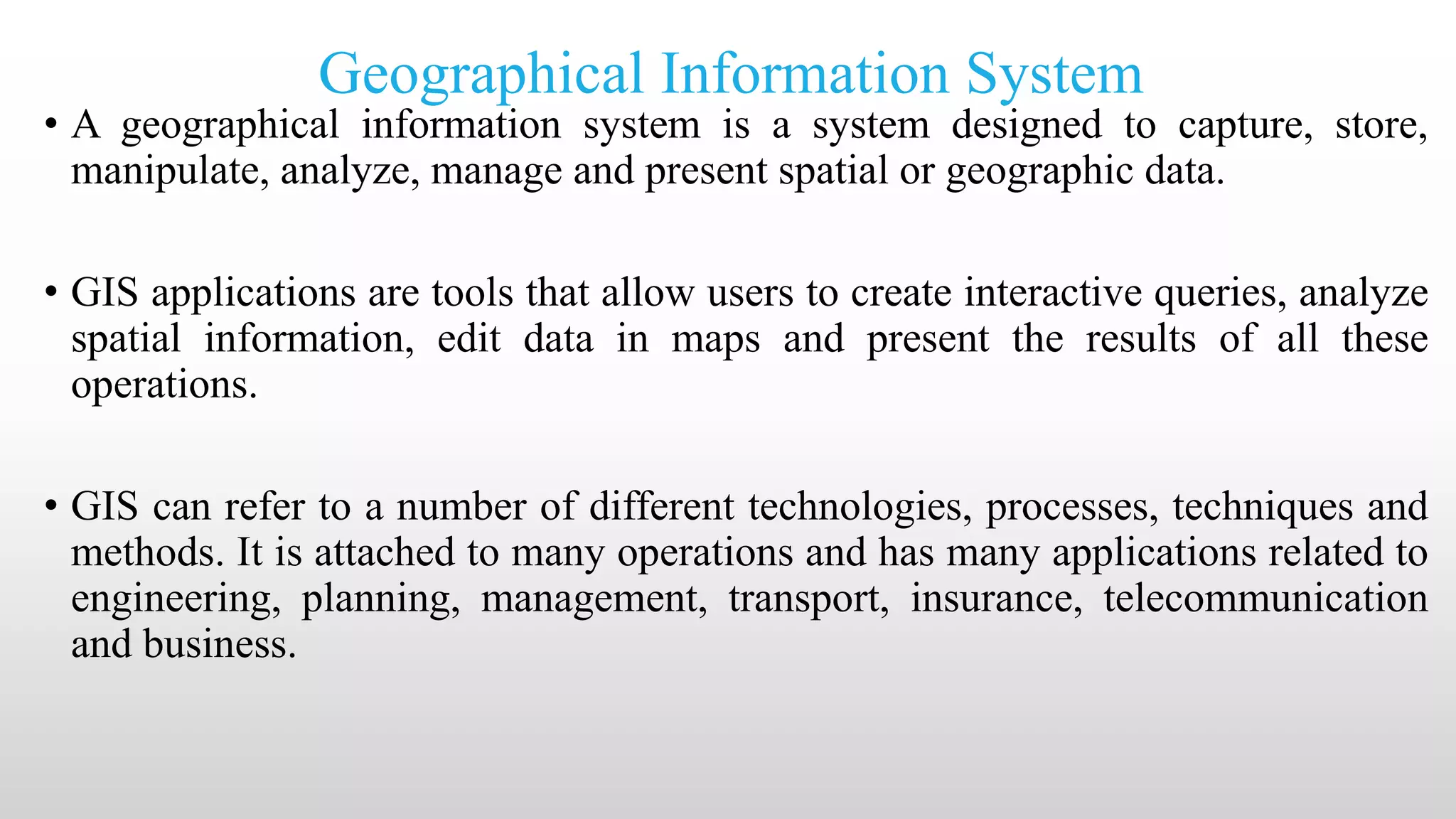 Geographical information system | PPTX