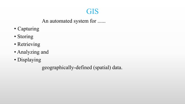 Geographical information system | PPTX