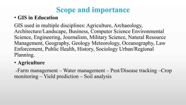 Geographical information system | PPTX