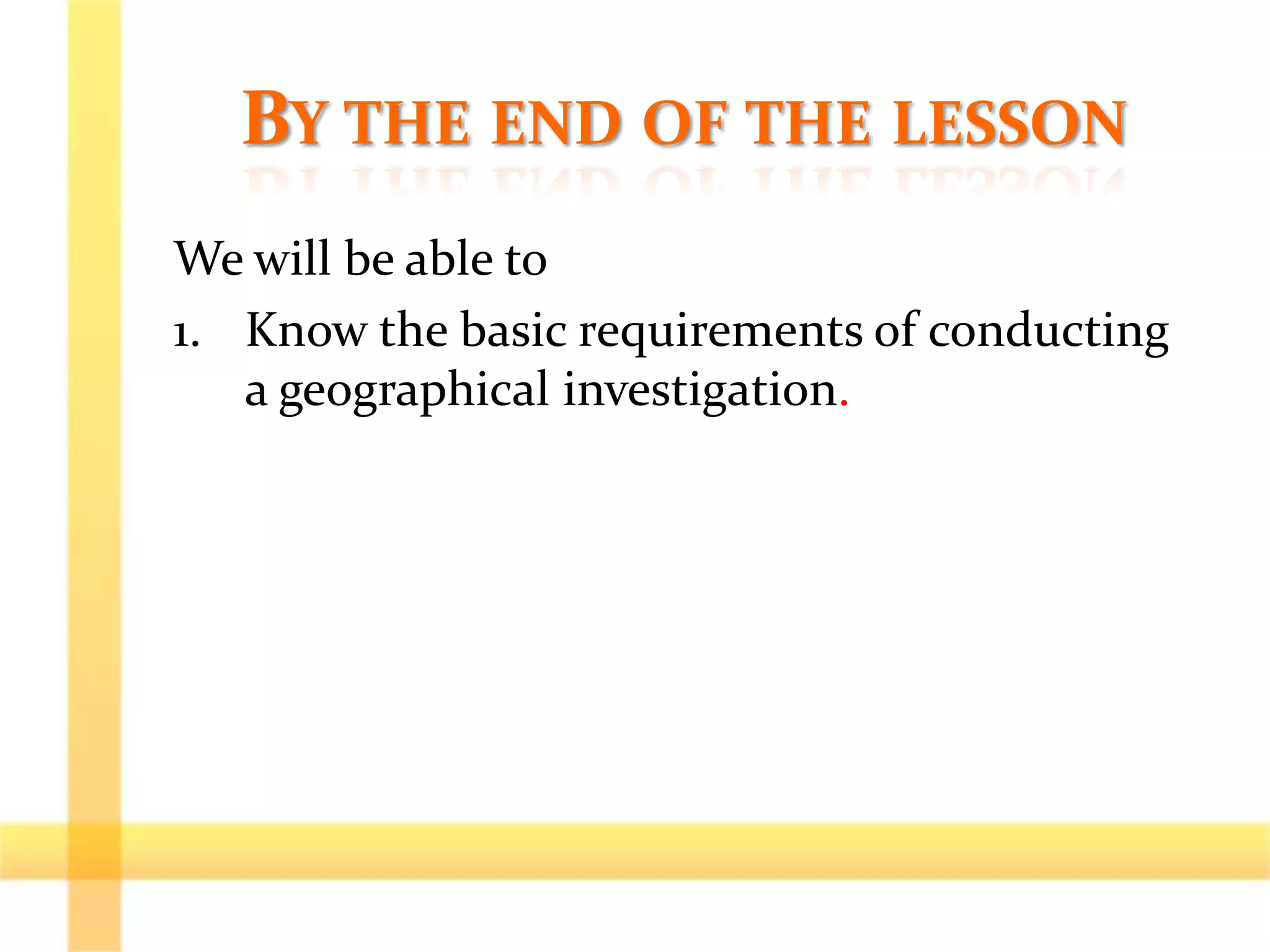 Geographical Inquiry | PPTX