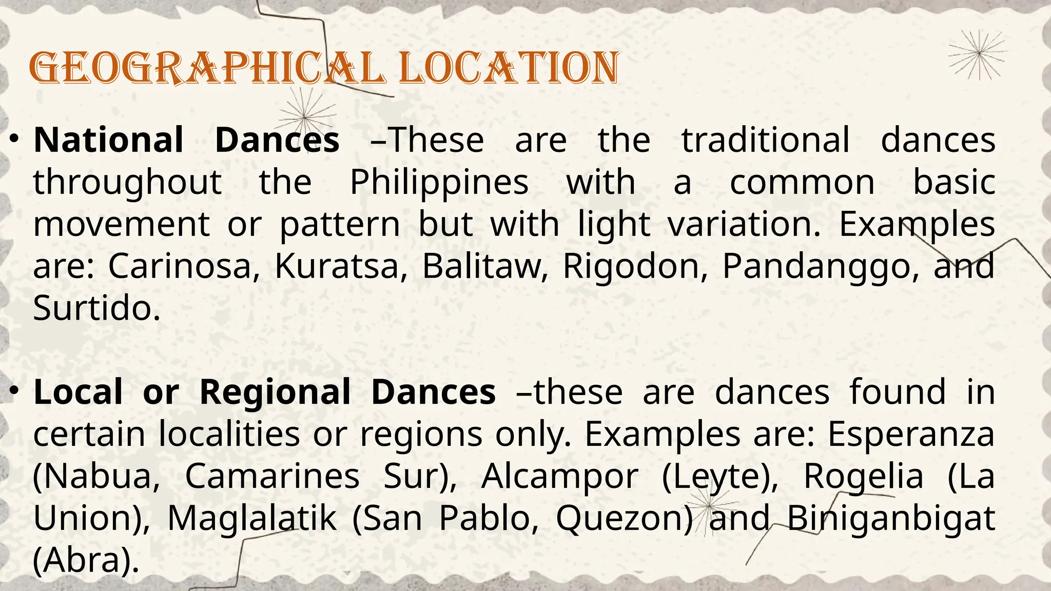 GEOGRAPHICAL LOCATION AND NATURE OF THE DANCE.pptx