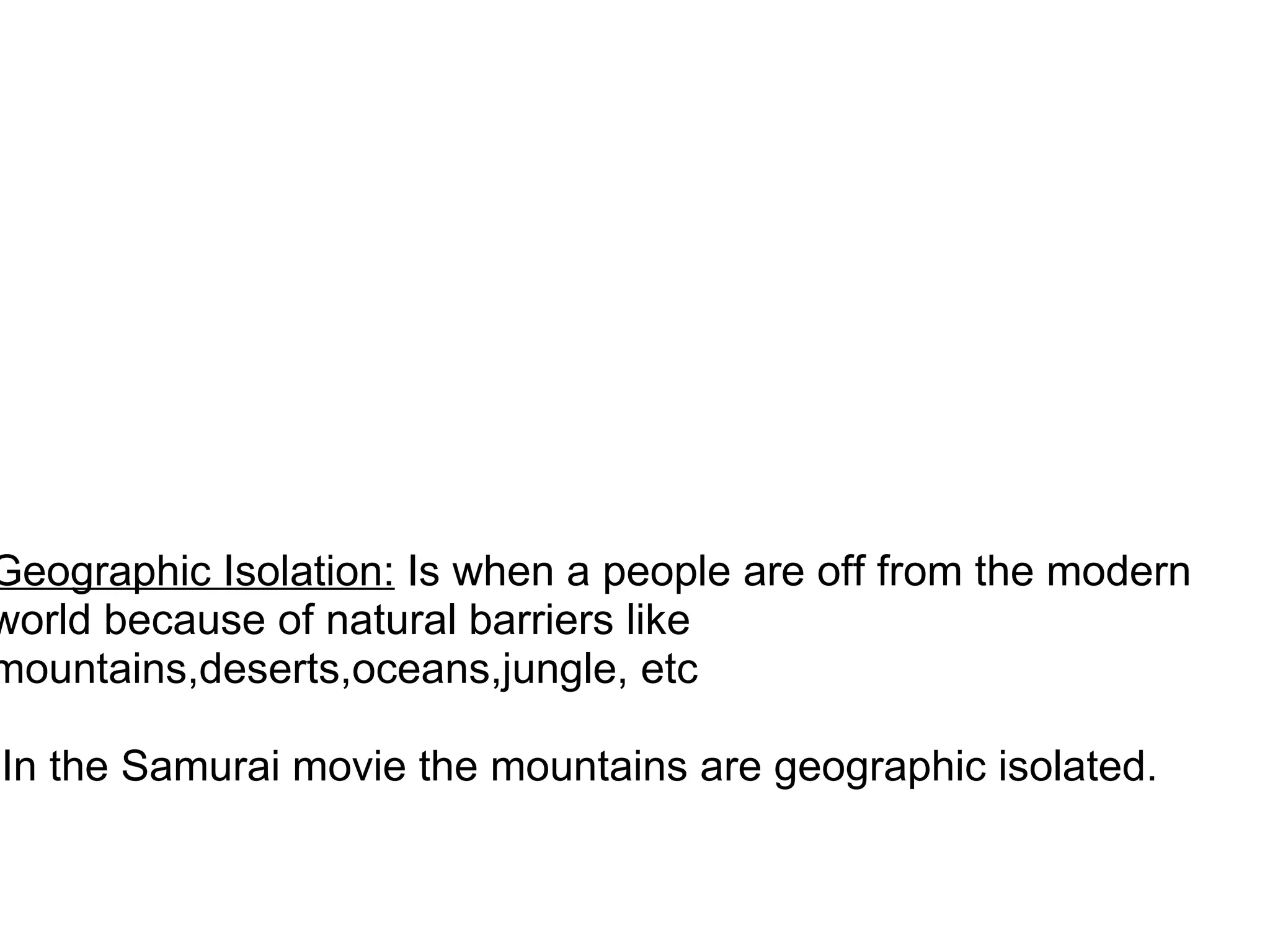 Geographically isolated | PPT