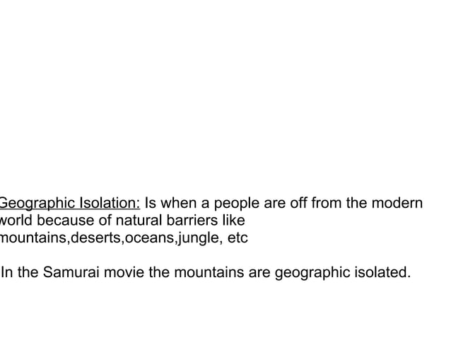 Geographically isolated | PPT
