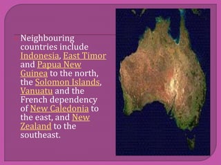 Geographical position of australia and its population | PPT