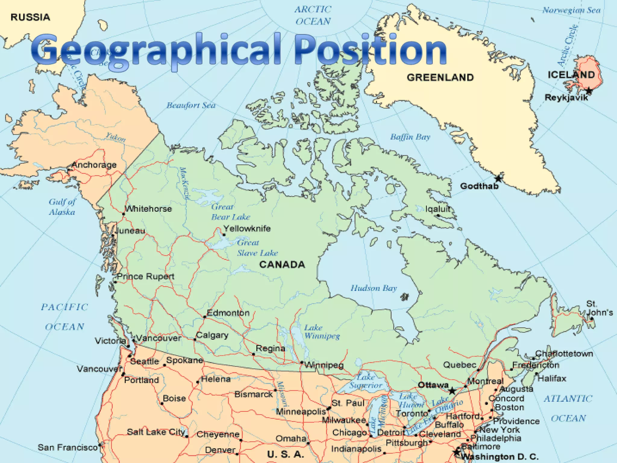 Geographical position of canada | PPT