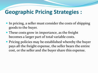 Geographical Pricing Product