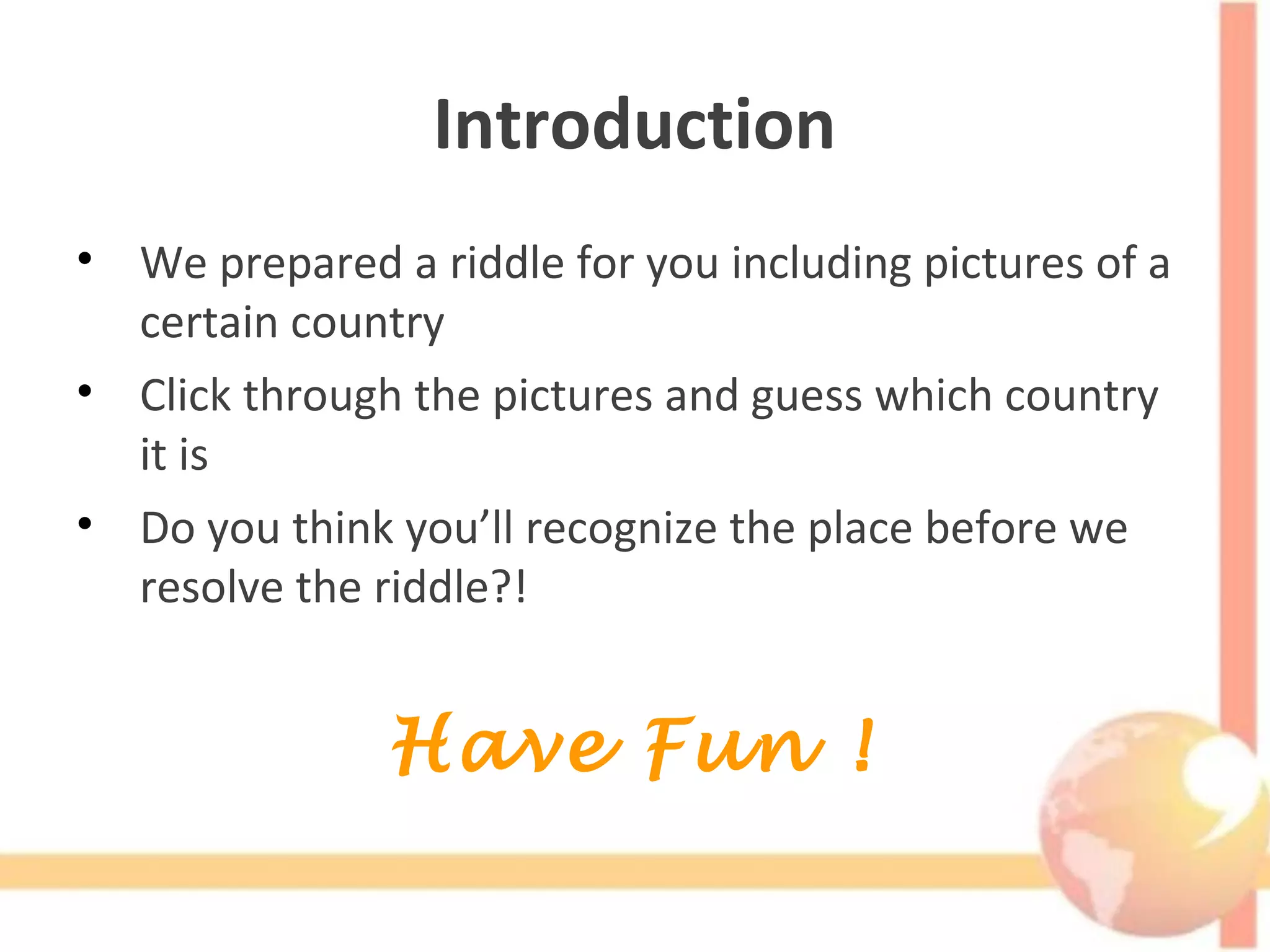 Geographical Riddle | PPT