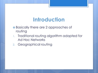 Geographical routing presentation | PPTX