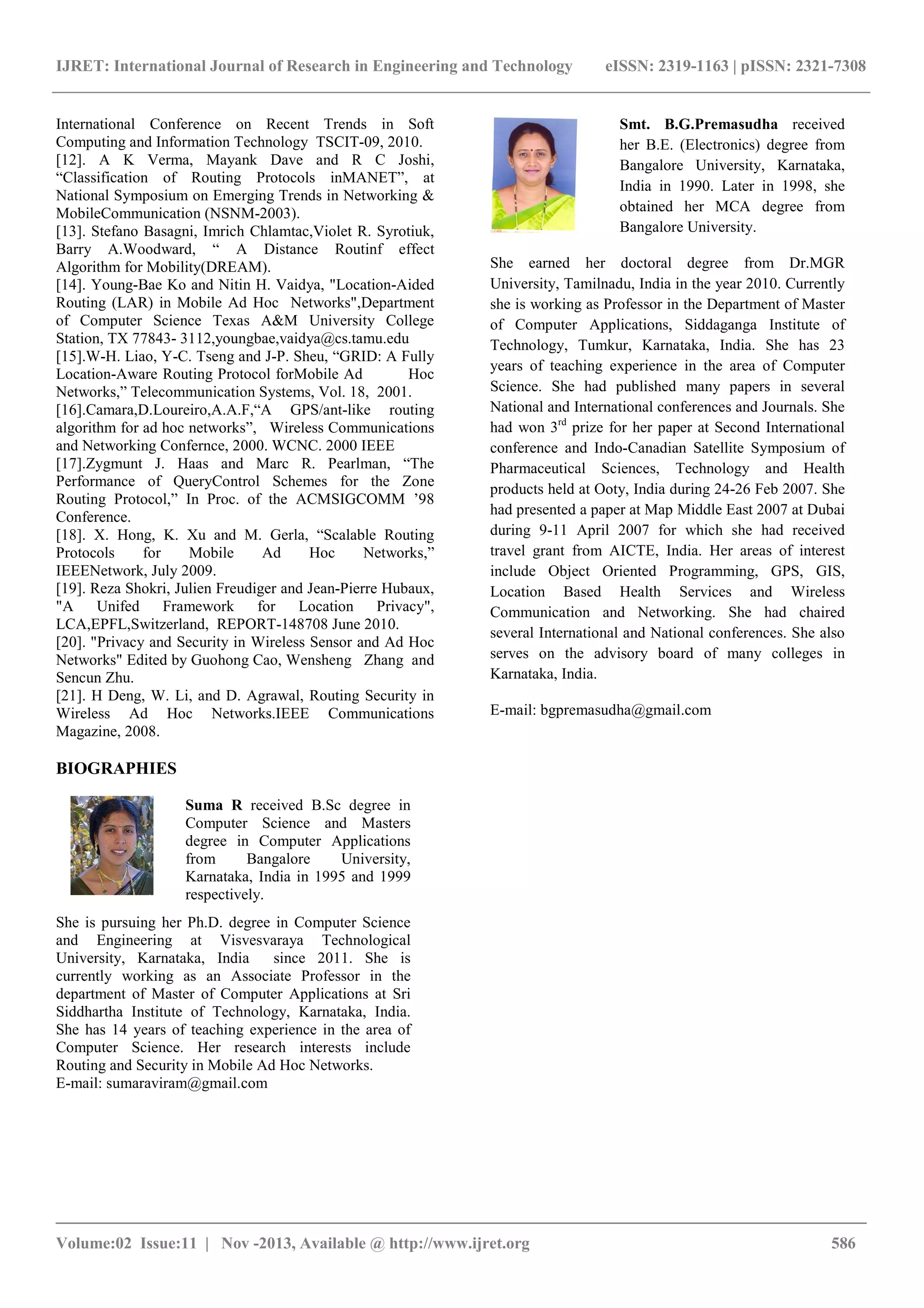 Geographical Routing Protocols For Mobile Ad Hoc Pdf Computer Networking Computing