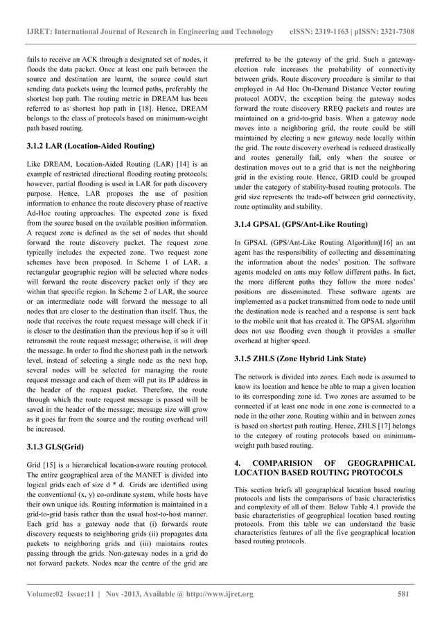 Geographical routing protocols for mobile ad hoc | PDF | Computer Networking | Computing