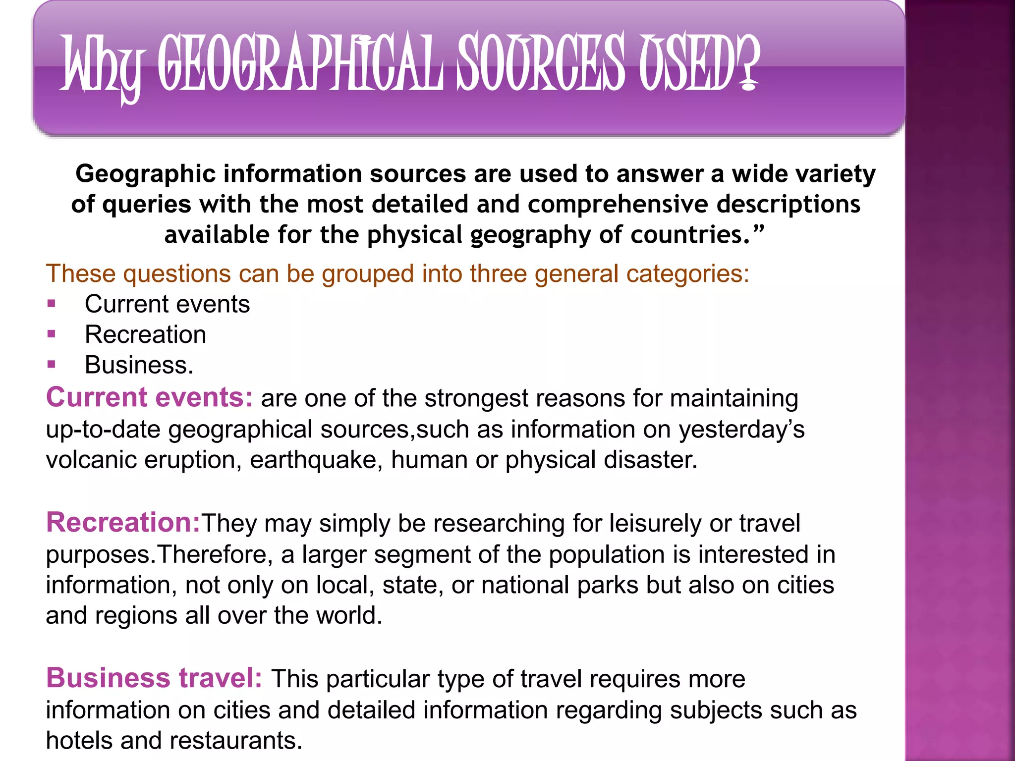 Geographical sources 1 | PPTX