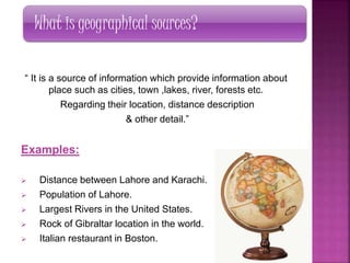 Geographical sources 1 | PPTX