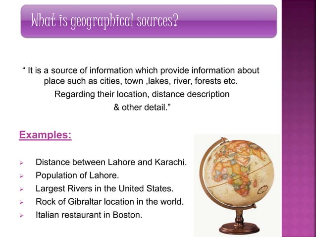 Geographical sources 1 | PPTX