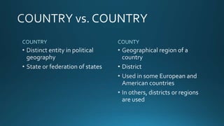 Geographical terms in English language | PPTX