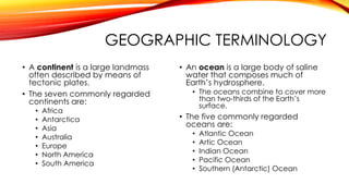 Geographical Themes and Terms | PPTX