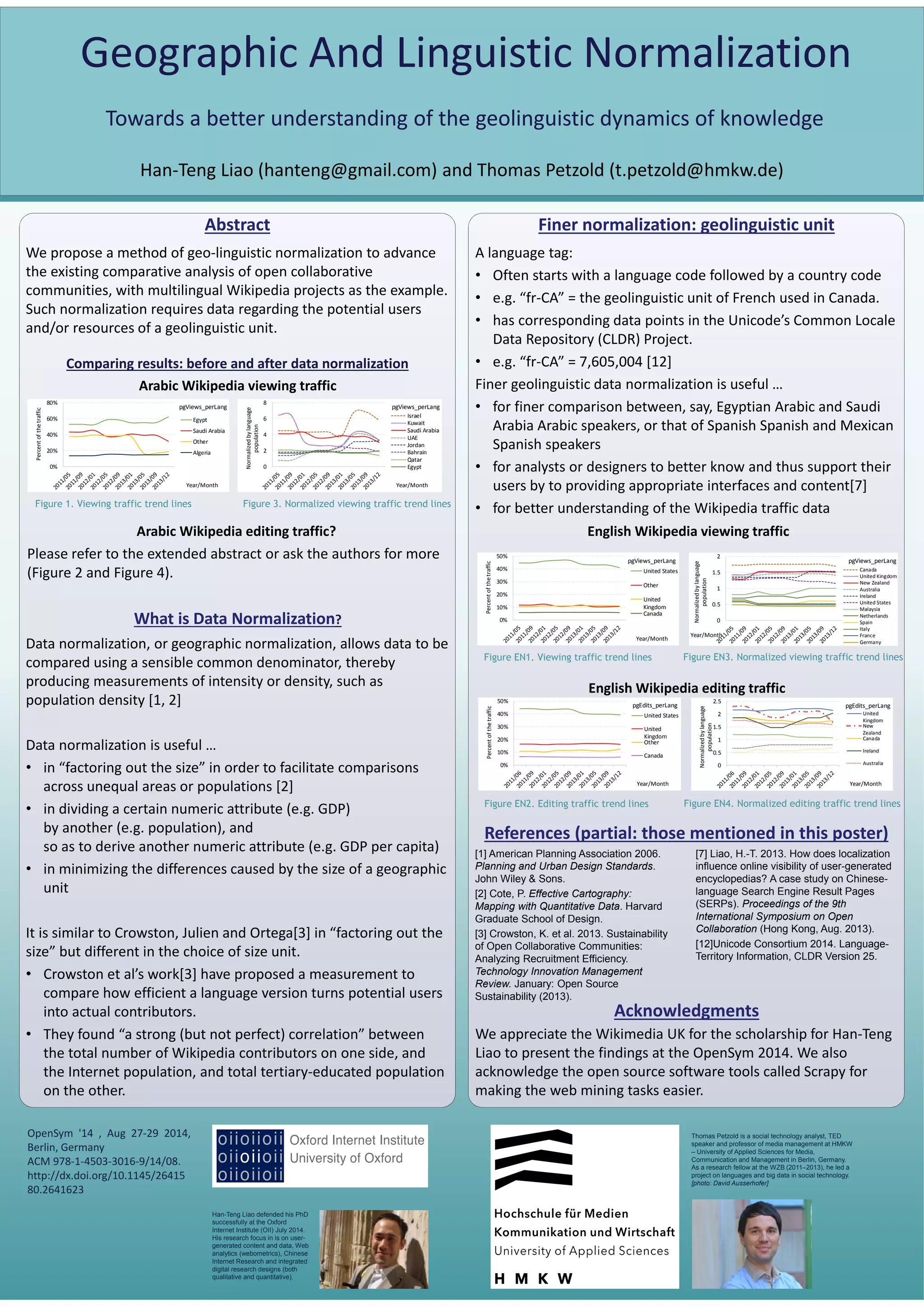 Geographic and linguistic normalization opensym2014 poster | PDF ...