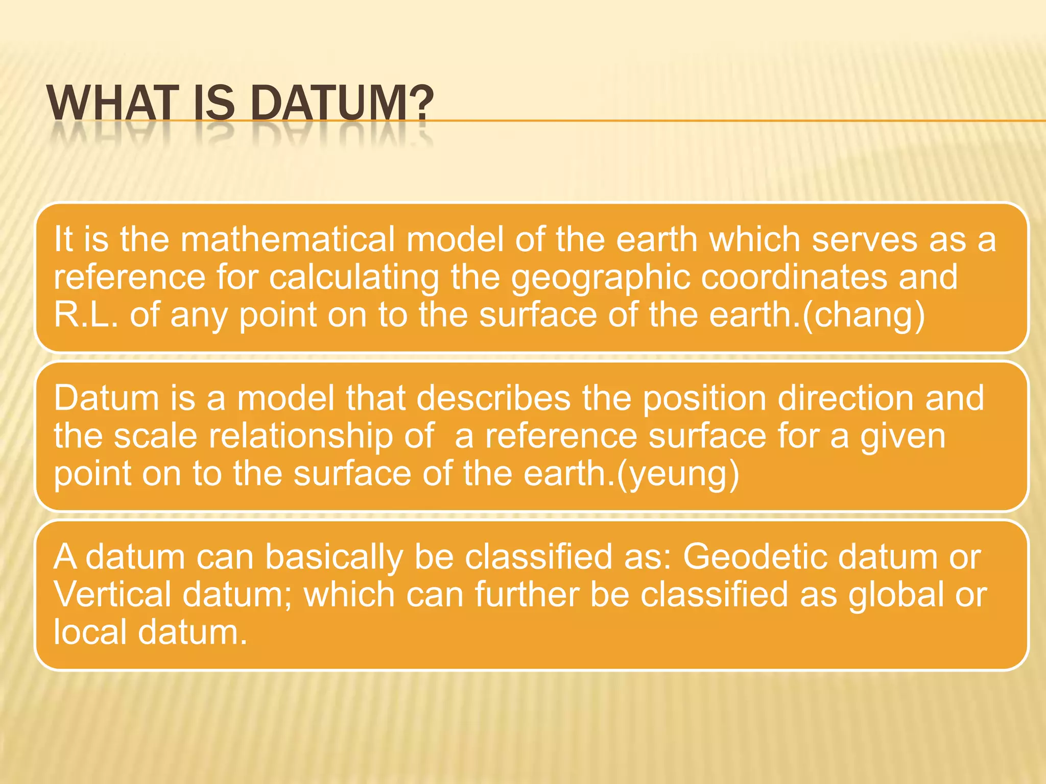 Geographic Coordinate System And Map Projection Pptx