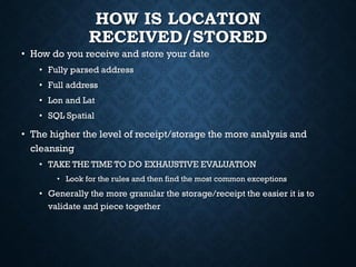 Working with and Presenting Geographic Data in SQL | PDF