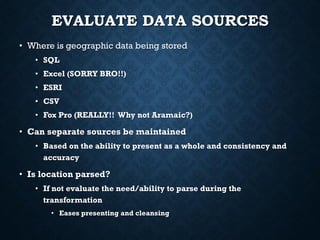 Working with and Presenting Geographic Data in SQL | PDF