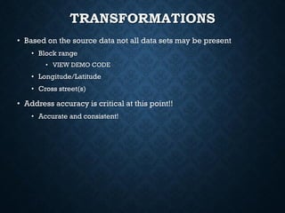 Working with and Presenting Geographic Data in SQL | PDF
