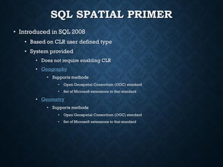 Working with and Presenting Geographic Data in SQL | PDF