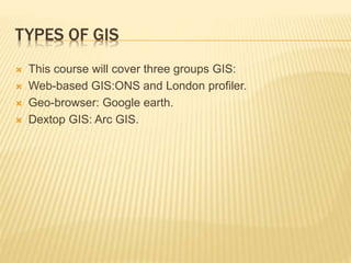 Geographic information system | PPTX | Geology | Science