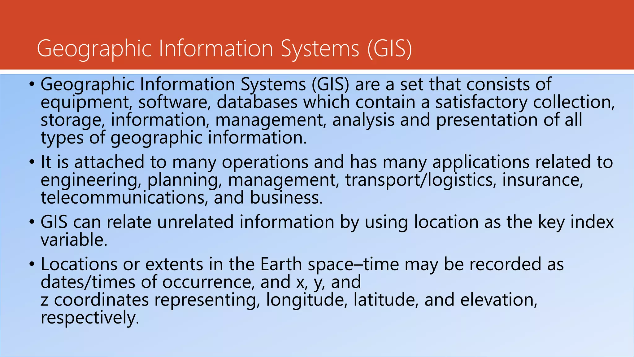 Geographic information system (gis) | PPTX