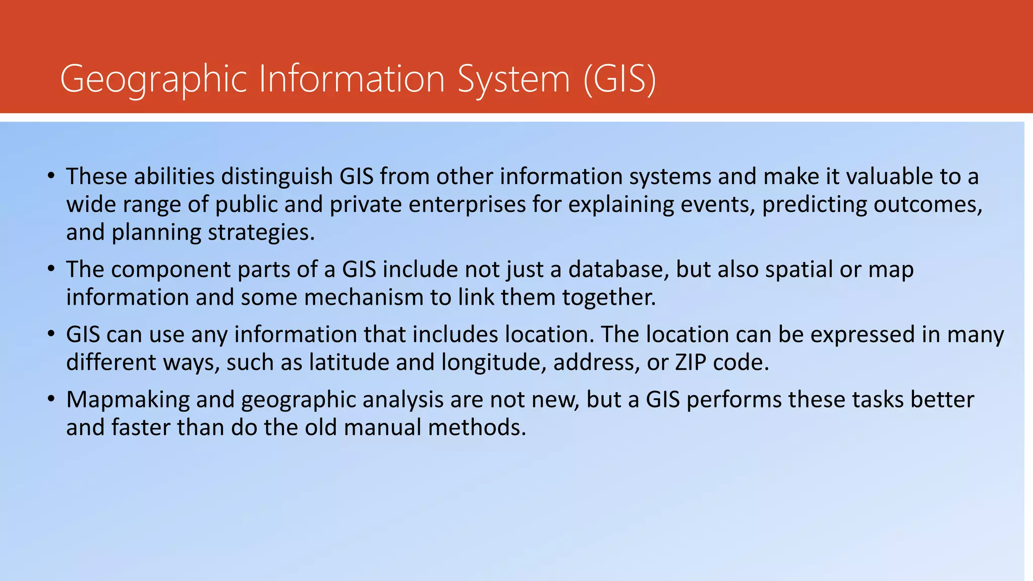 Geographic information system (gis) | PPTX