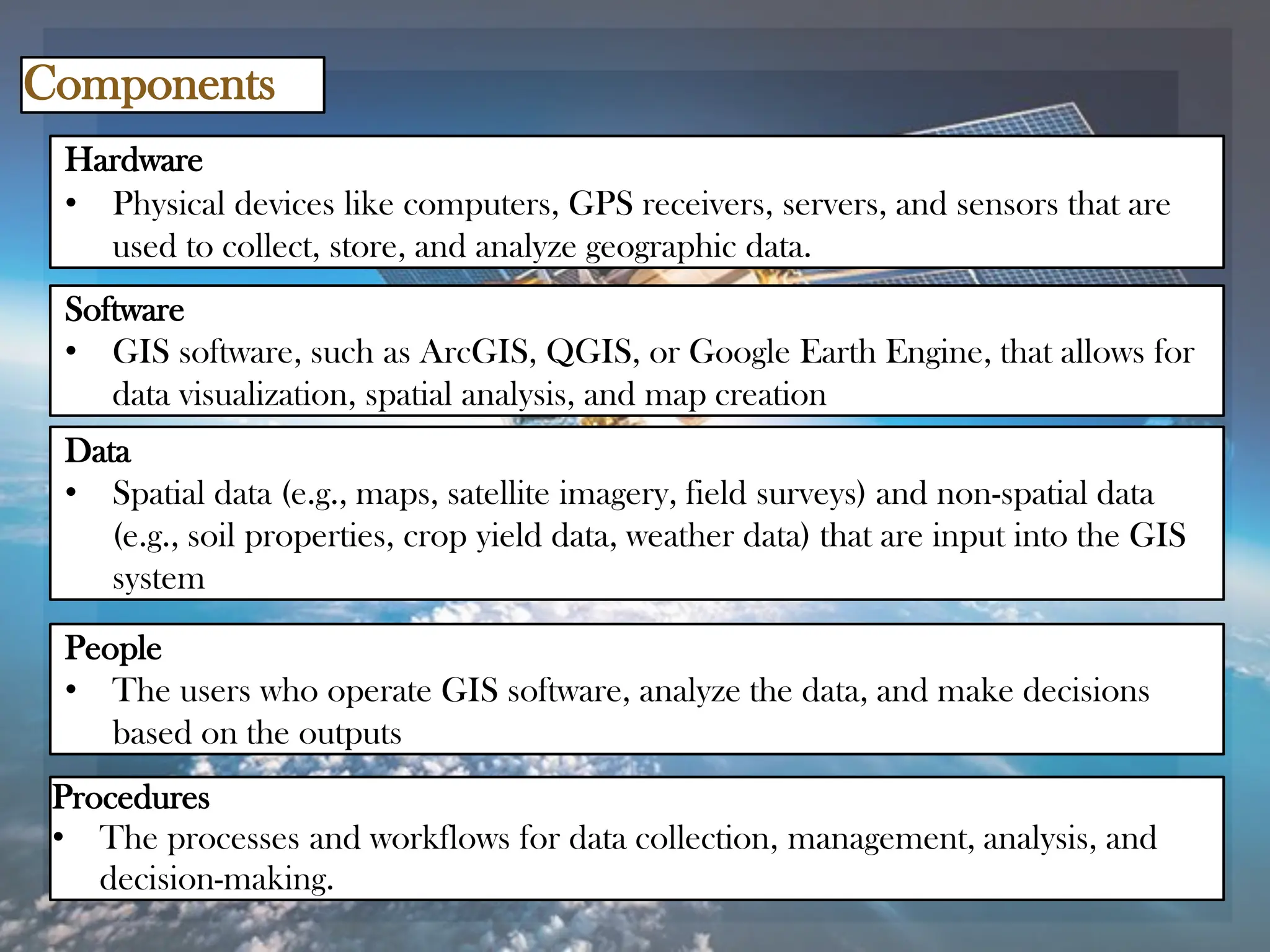 Geographic Information System (GIS) and Its Application in Precision ...
