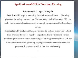 Geographic Information System (GIS) and Its Application in Precision ...